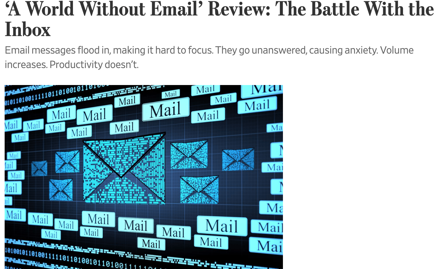 A World without Email - Pixies Did It offers simple solutions to take ...